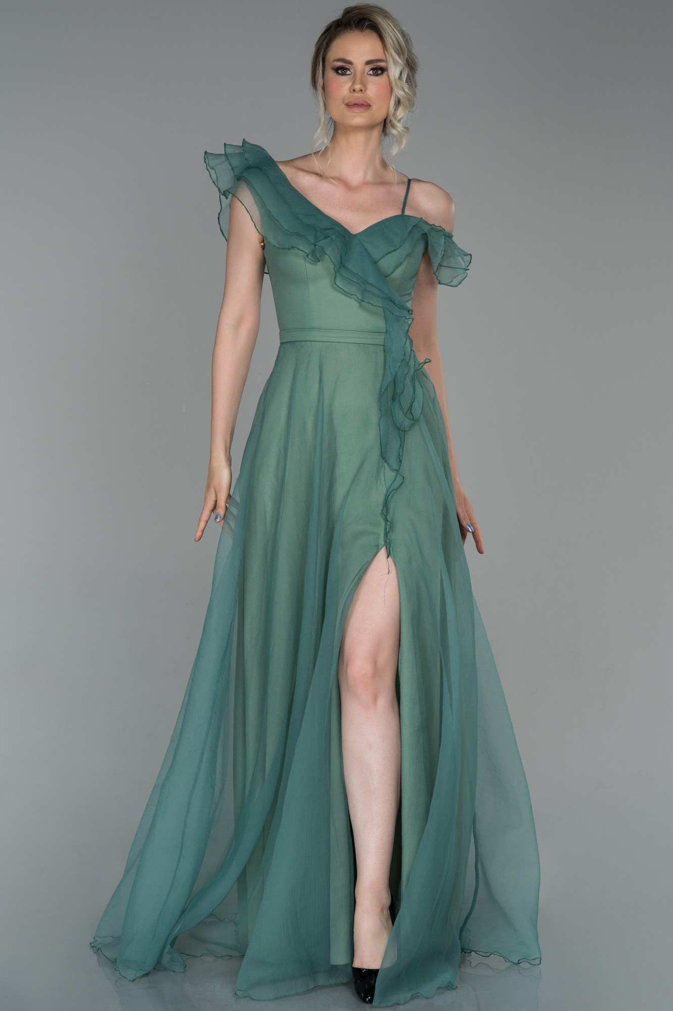 Long Turquoise Evening Dress ABU1683 | Abiyefon.com