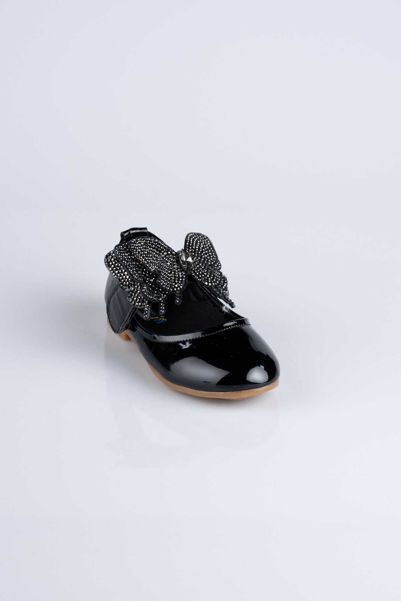Black Patent Leather Kid Shoe MJ4001 | Abiyefon.com