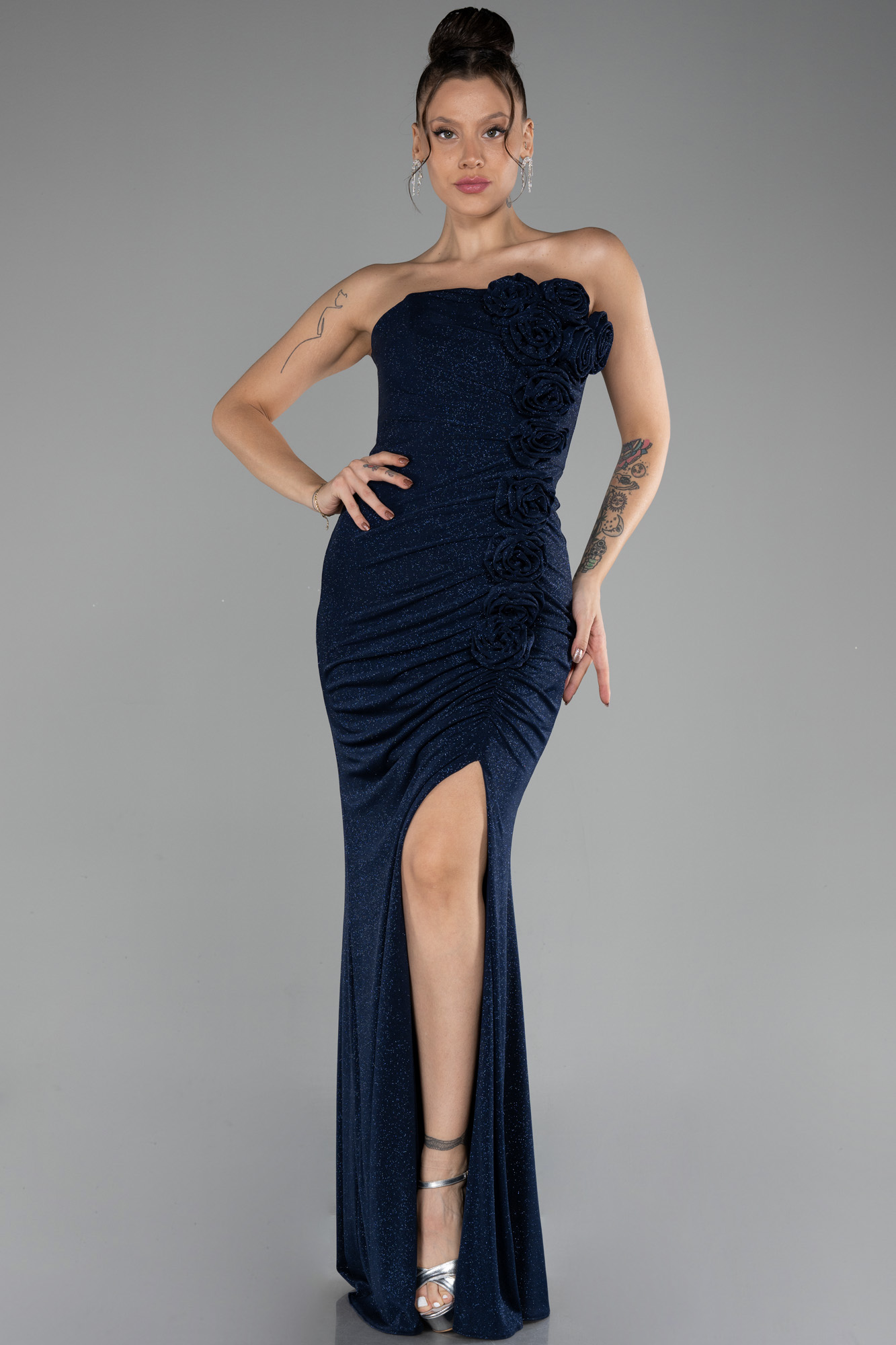 Long Navy Blue Evening Dress ABU4225 | Abiyefon.com
