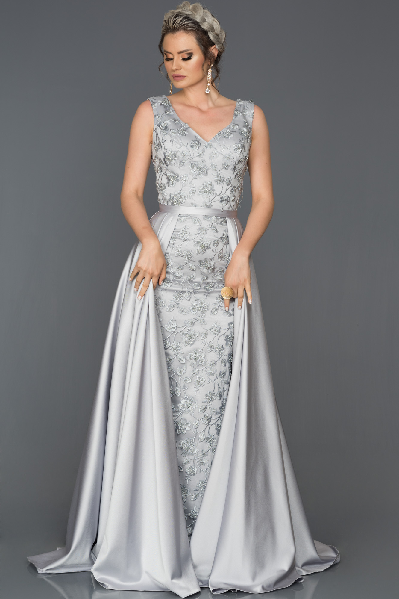 Tail Grey Mermaid Prom Dress ABU286 | Abiyefon.com